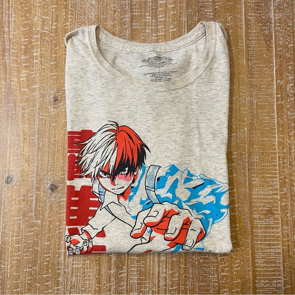 Tops | Womens Cut My Hero Academia Shoto Todoroki Graphic Tee Shirt ...